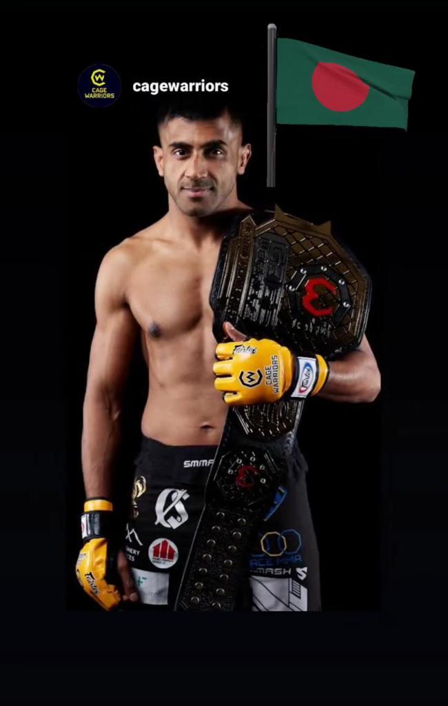 Shaj Haque made history by becoming the first Bangladeshi born MMA World Champion